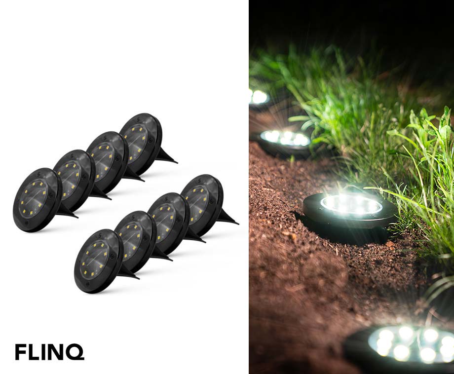 8-Pack FlinQ Solar Grondspots Fly - Automatische Verlichting Voor Tuin ...