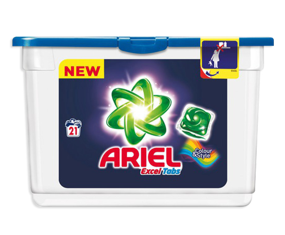 63-Voordeelpack Ariel Excel Colour & Style Tabs - Laat Je Was Weer ...