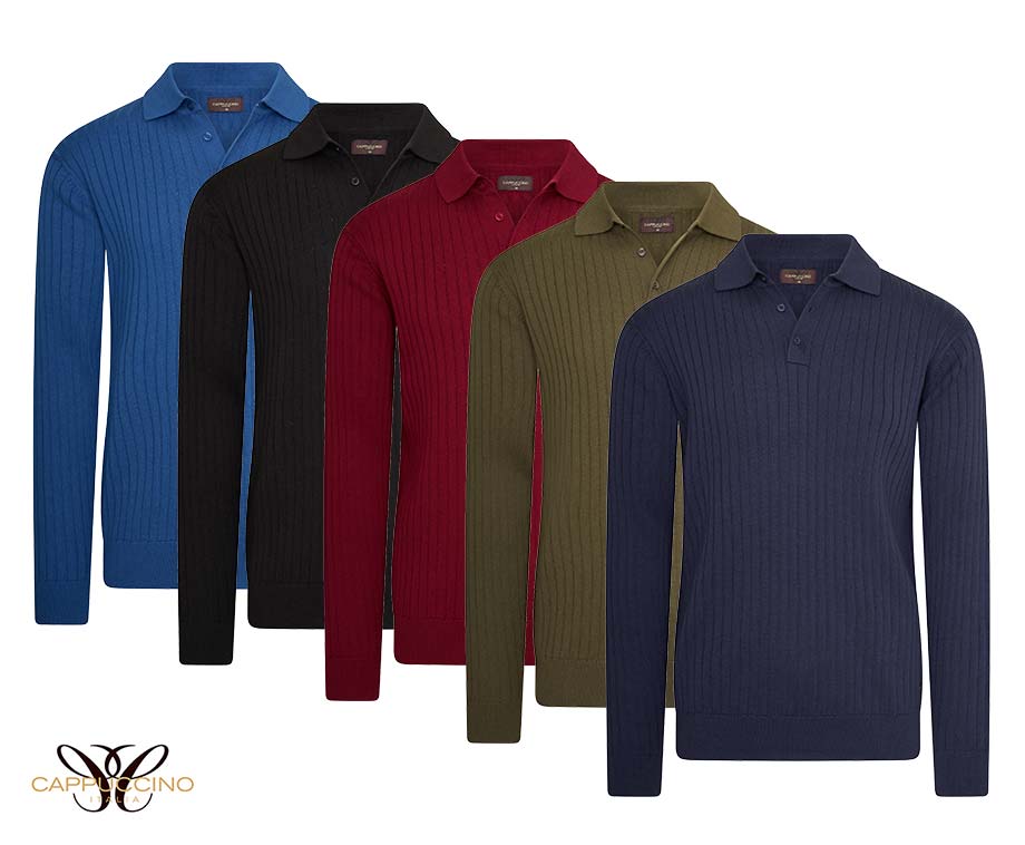 Cappuccino Polo Longsleeve Knit - Voor Werk Of Casual! | VoordeelVanger ...