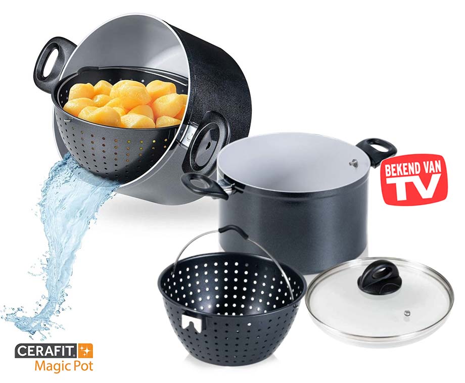 Cerafit Magic Pot - Multifunctionele Kookpan Met Geïntegreerd Vergiet ...