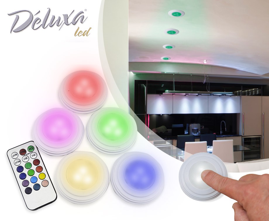 5-Pack RGB LED Spots Met Afstandsbediening En Touch! | VoordeelVanger ...