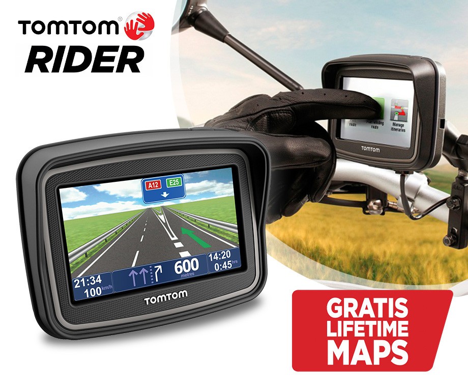 TomTom Rider Motornavigatie - Navigeer Door Heel Europa Met GRATIS Lifetime Maps ...