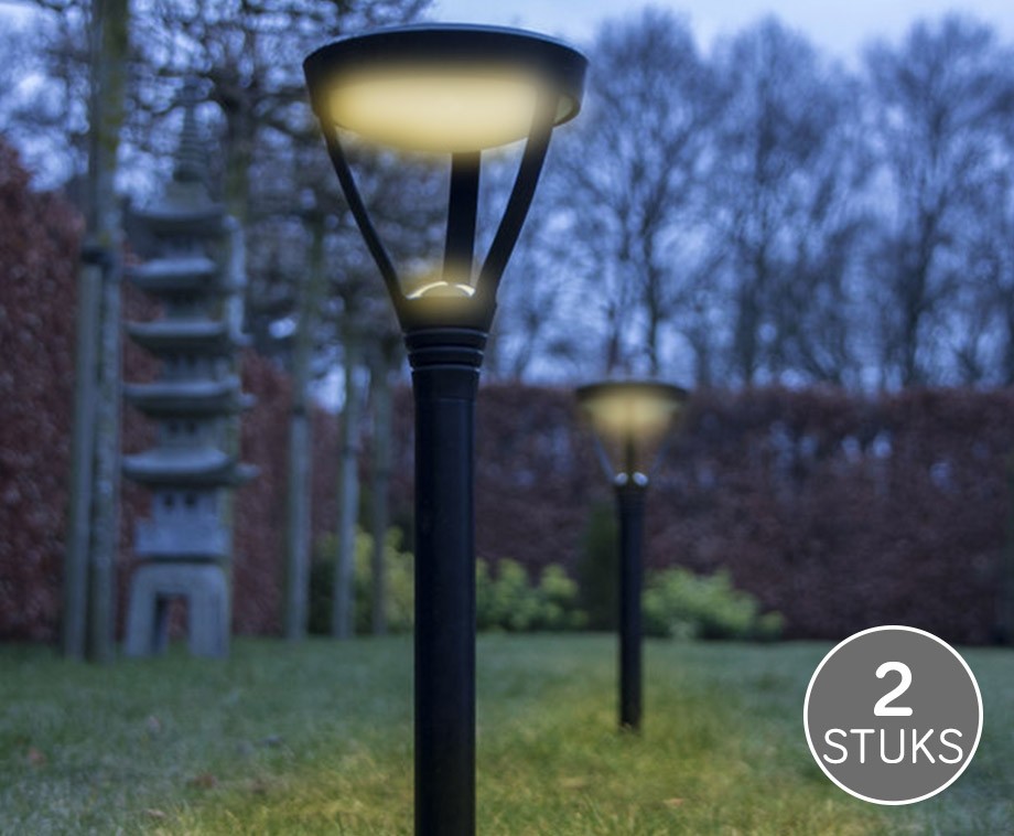 2-Pack XXL Solar Tuinlampen - Warm Wit En Zeer Krachtig In Zijn Soort ...