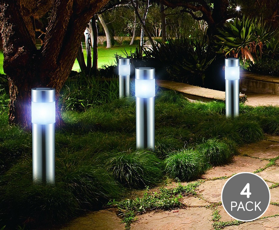 Set Van 4 Solar LED Tuinlampen - Creëer Gezelligheid In De Tuin ...
