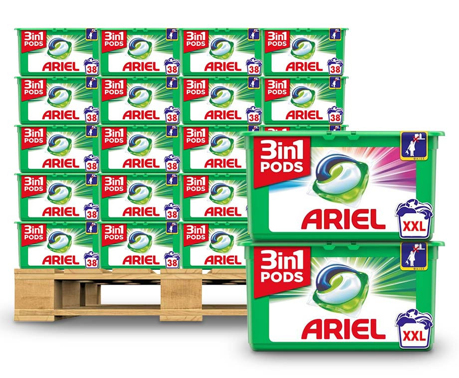 GIGA PACK Ariel 3-in-1 Pods - Keuze Uit Kleur Of Regulier ...