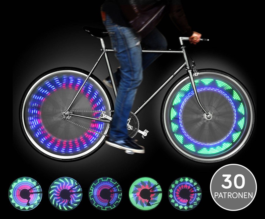 LED Color Wheel Fietsverlichting - 30 Prachtige Patronen In Het Wiel ...