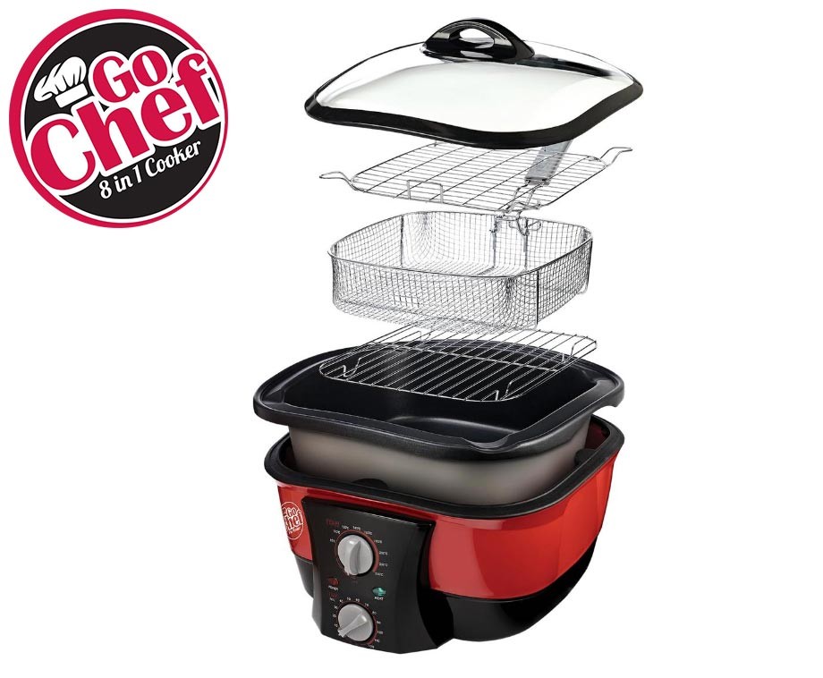 Go Chef - De 8 in 1 Cooker Die Gezond Kan Braden, Frituren, Koken ...