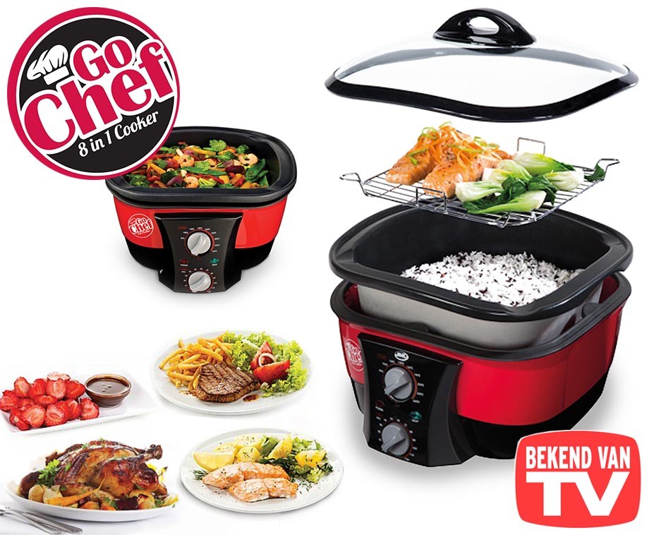 Go Chef - De 8 in 1 Cooker Die Gezond Kan Braden, Frituren, Koken ...