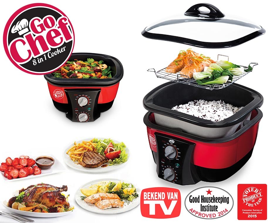 Go Chef - De 8 in 1 Cooker Die Gezond Kan Braden, Frituren, Koken ...