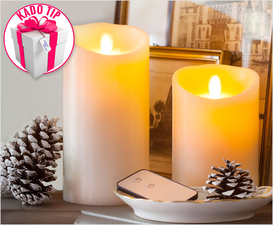 Duo Pack LED Kaarsen Met Afstandbediening - Creëer De Ultieme Knusse ...