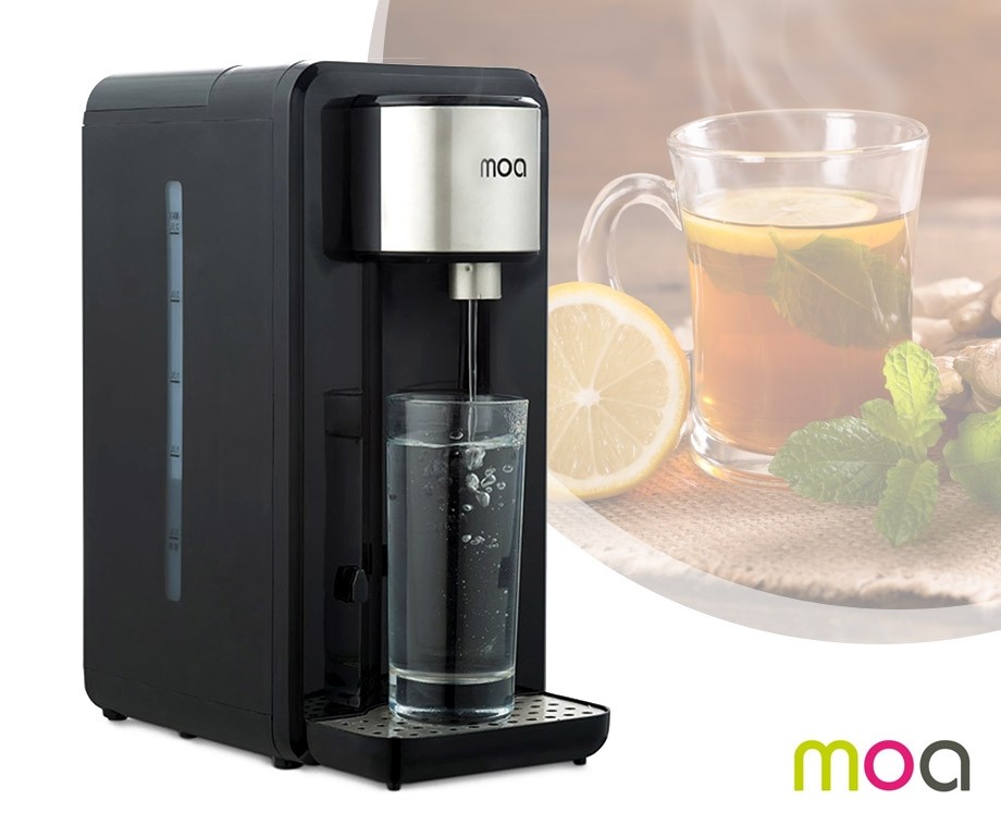 MOA Waterkoker - Zwart/Zilver - Gekookt Water Met één Druk Op De Knop ...