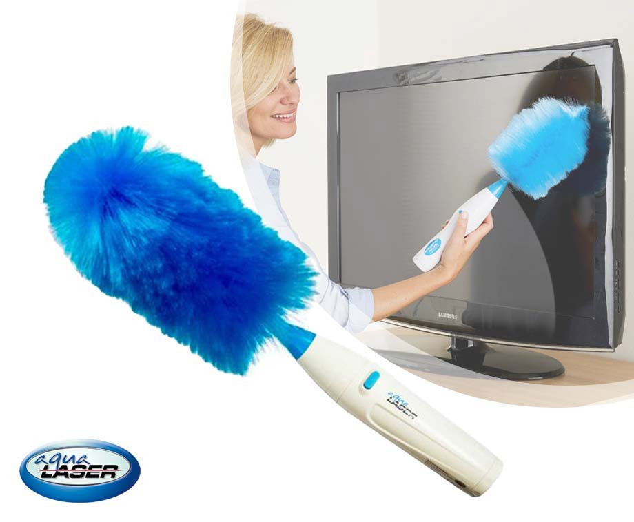 Aqua Laser Turbo Duster - Snel Stof Verwijderen Met Roterende Plumeau ...