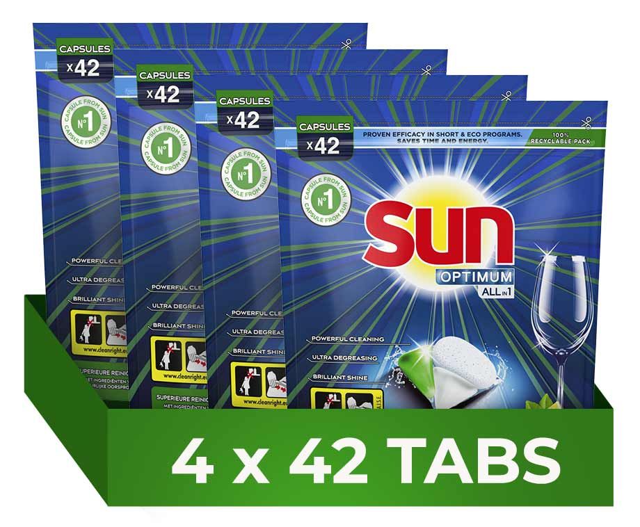 168-PACK Sun Optimum All-in 1 Vaatwastabs Citroen Aanbieding