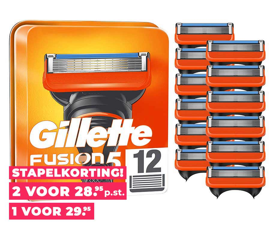 12-Pack Gillette Fusion5 Aanbieding ⏰ | VoordeelVanger.nl
