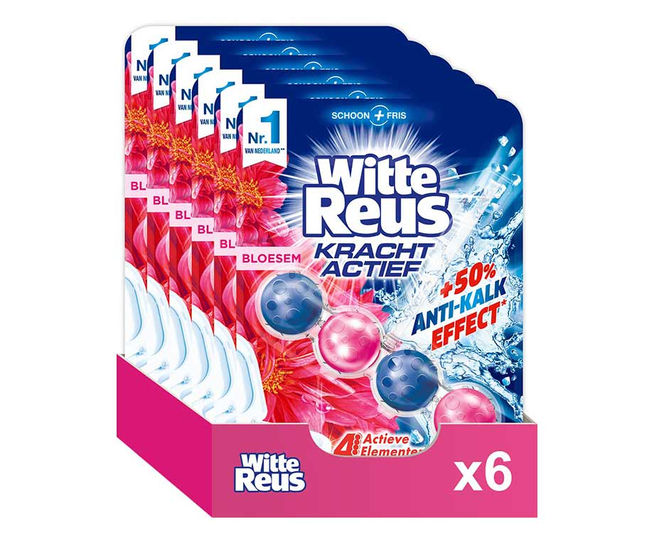 6x Witte Reus Toiletblok Kracht Actief Aanbieding ⏰ | Voorde