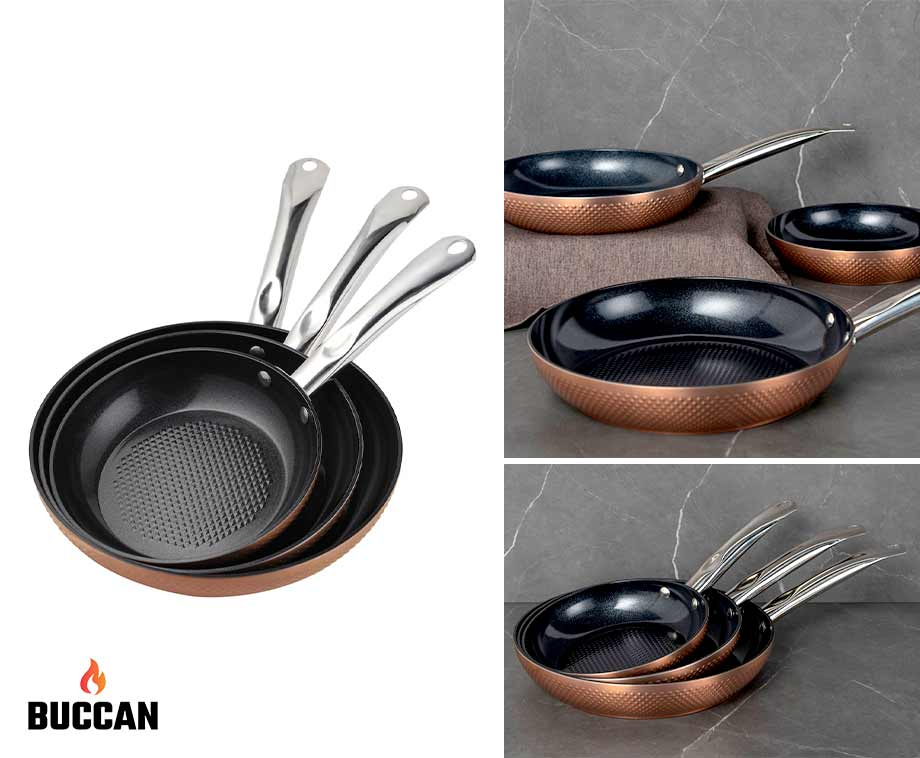 3-Delige Buccan Keramische Pannenset Aanbieding ⏰ | Voordeel