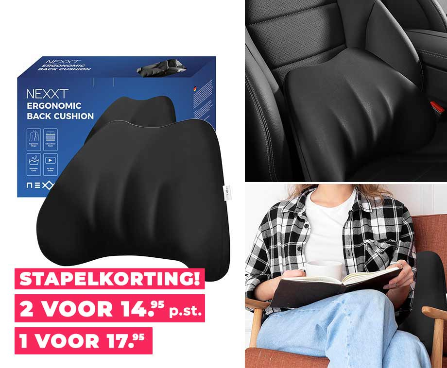 Ergonomisch Rugkussen 41 x 33 cm Aanbieding ⏰ | VoordeelVang