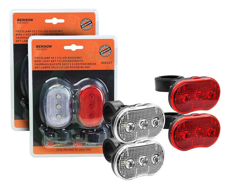 Fietslamp Set LED Wit En Rood Inclusief Batterijen Aanbiedin