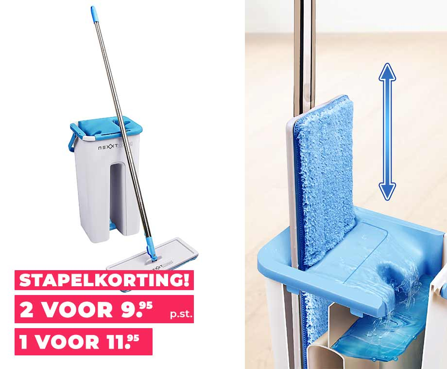 2-In-1 Flat Mop Dweilsysteem Aanbieding ⏰ | VoordeelVanger.n
