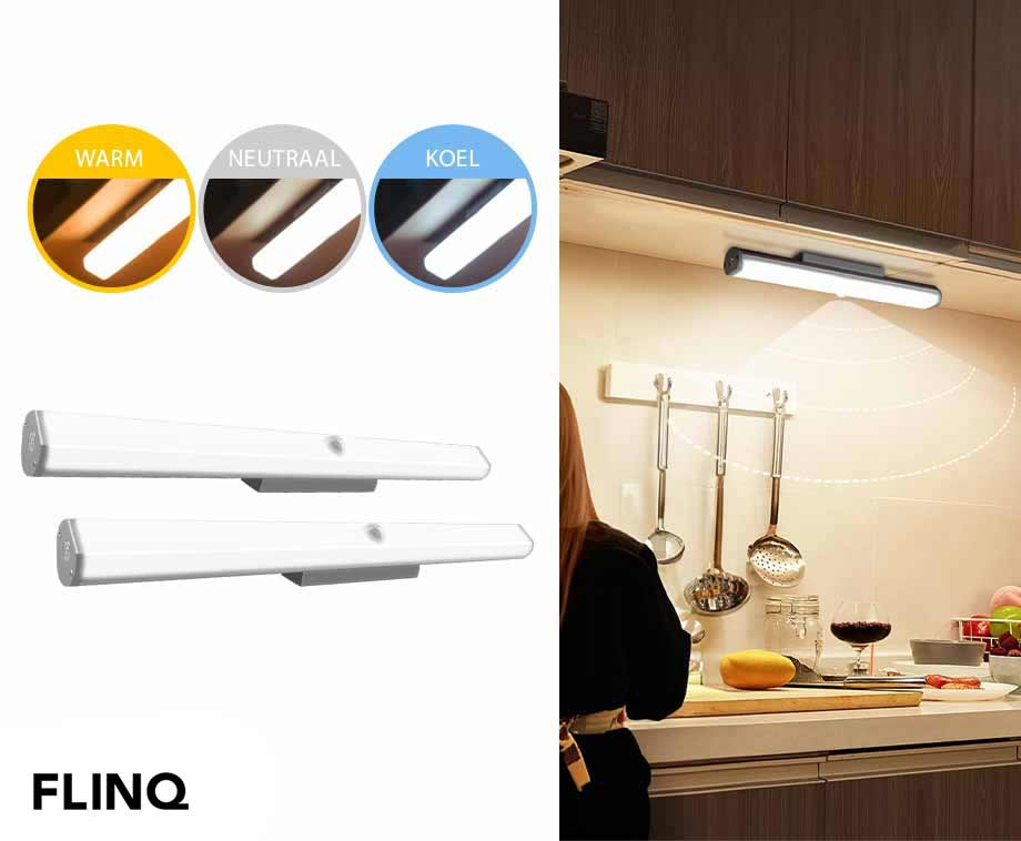2-Pack Draadloze Smart Sensor LED Light Aanbieding ⏰ | Voord
