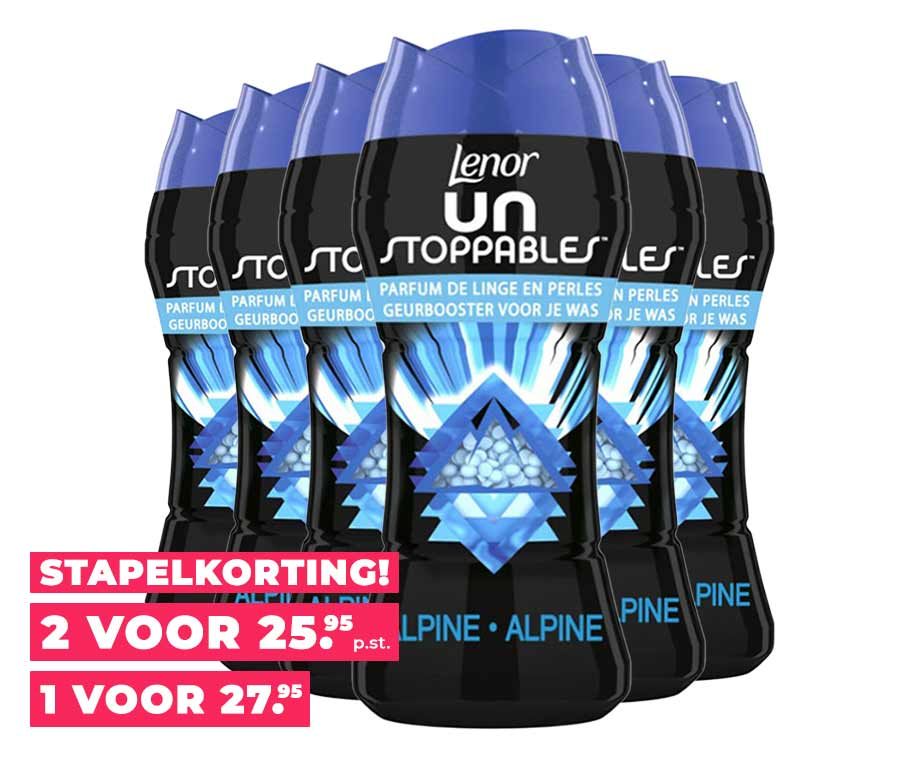 6-Pack Lenor Unstoppables Geurparels Alpine Aanbieding ⏰ | V