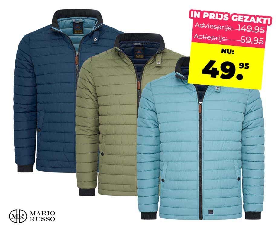 Mario Russo Wave Jas Aanbieding ⏰ | VoordeelVanger.nl