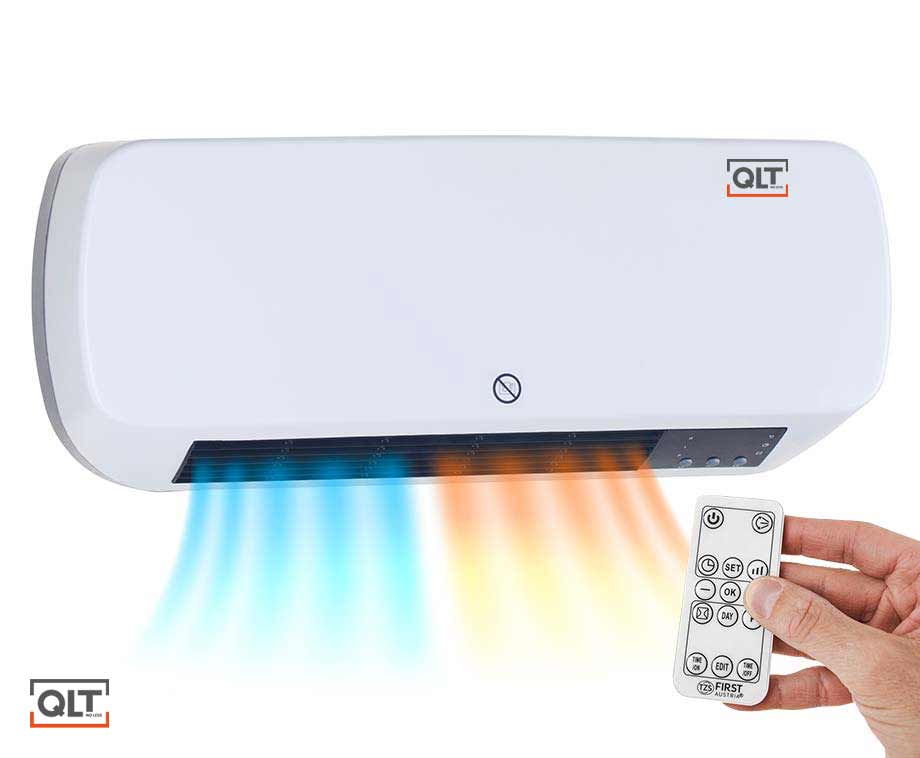 QLT 2-in-1 Energiezuinige Keramische Wandkachel 2000W Wit Aa