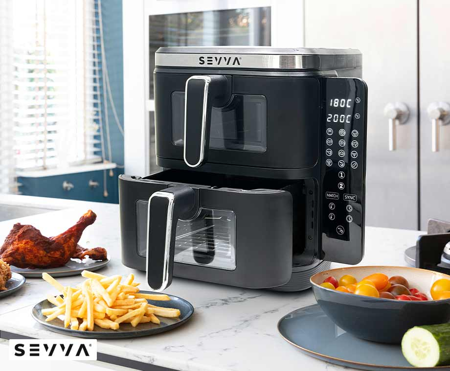 SEVVA® Double Stack Airfryer XXL Aanbieding ⏰ | VoordeelVang