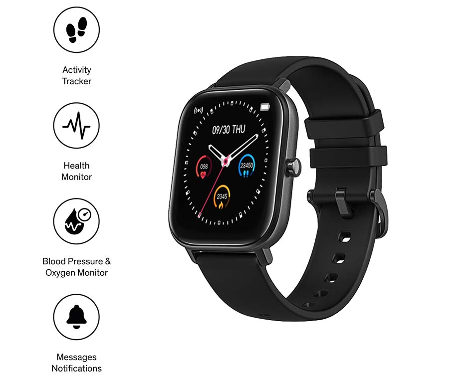 Sinji Smartwatch-Zwart Aanbieding ⏰ | VoordeelVanger.nl