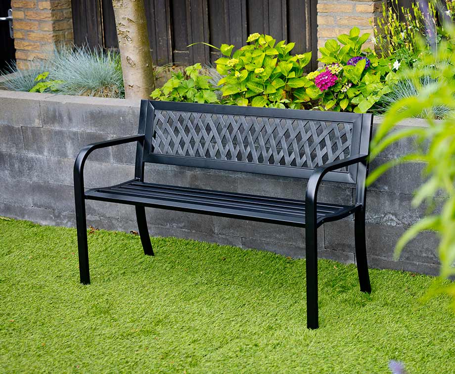 Stalen Design Tuinbank Aanbieding ⏰ | VoordeelVanger.nl