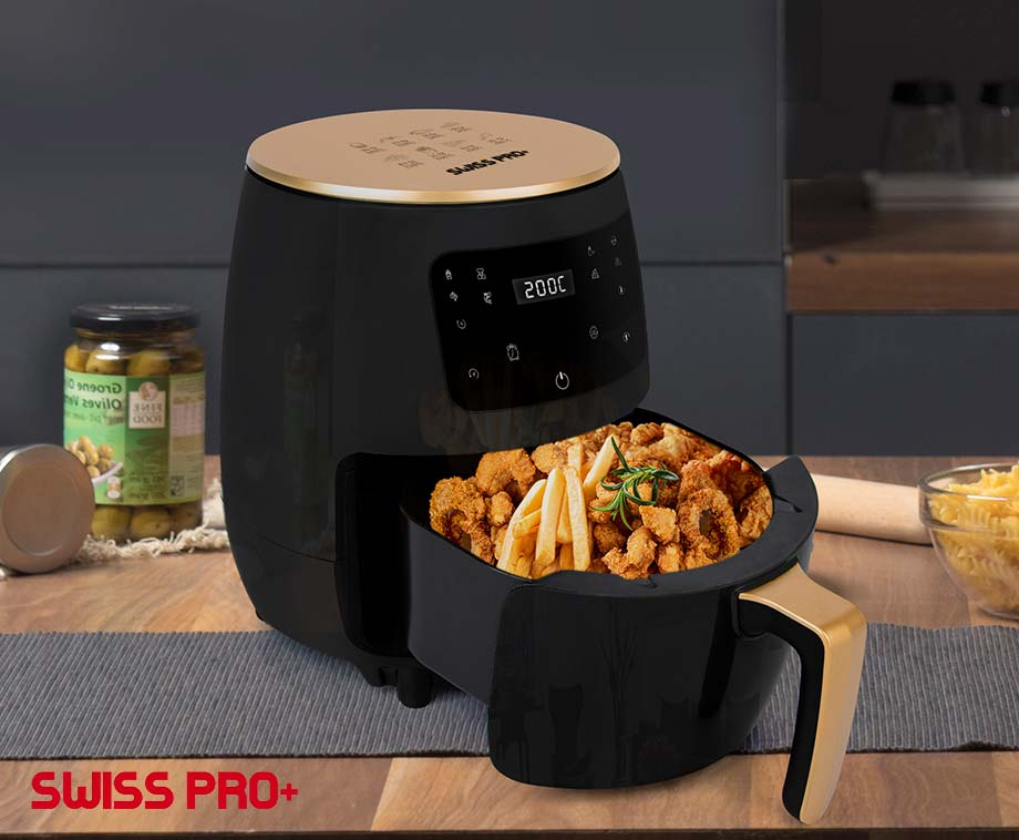 Swiss Pro Airfryer 5,5 Liter Aanbieding ⏰ | VoordeelVanger.n
