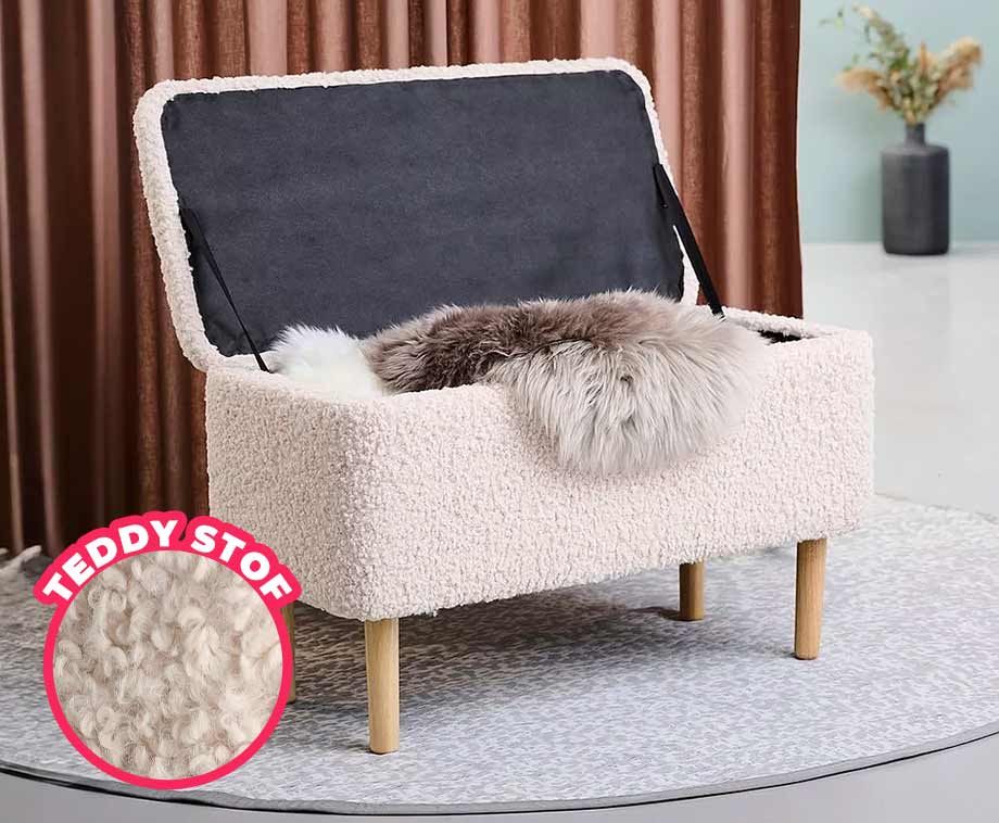 Teddy Bankje Met Opbergruimte Aanbieding ⏰ | VoordeelVanger.