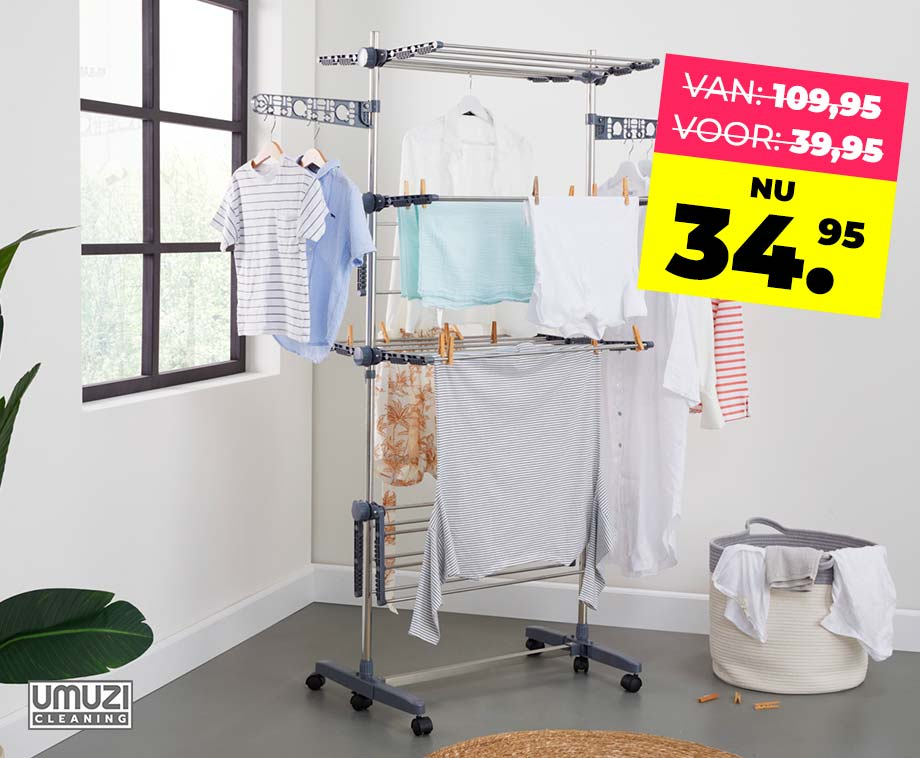 XXL Inklapbaar Wasrek 4-Laags Aanbieding ⏰ | VoordeelVanger.