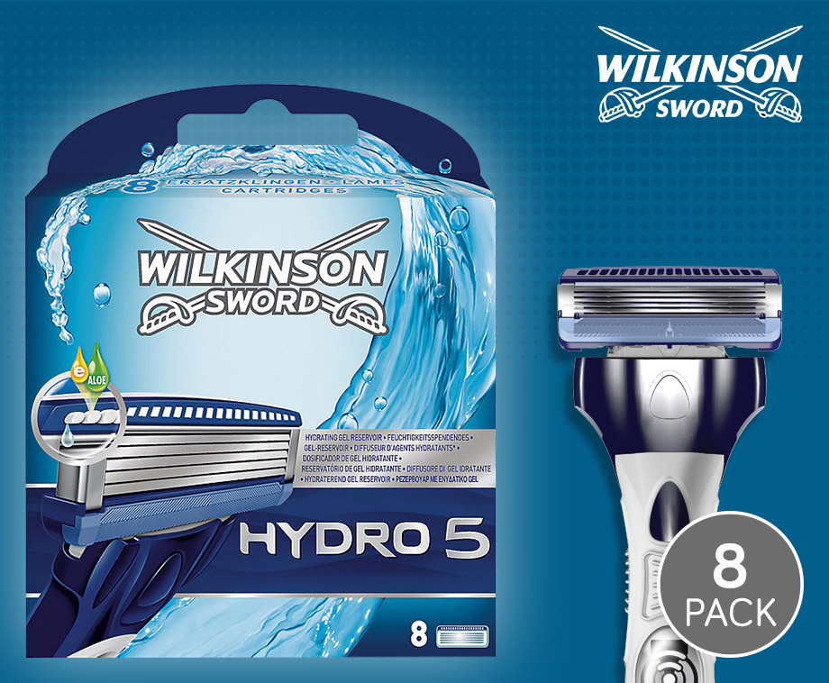 8-Pack 100% Originele Wilkinson Hydro 5 Scheermesjes! Aanbie
