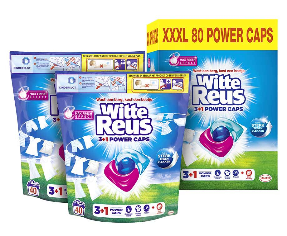 XXXL PACK Witte Reus Power Caps Wascapsules Aanbieding ⏰ | V