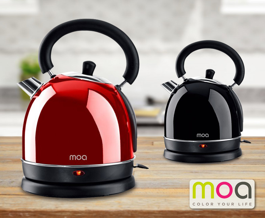 Moa Deluxe Waterkoker 1,8L - Met Retro Fluitketel Design ...