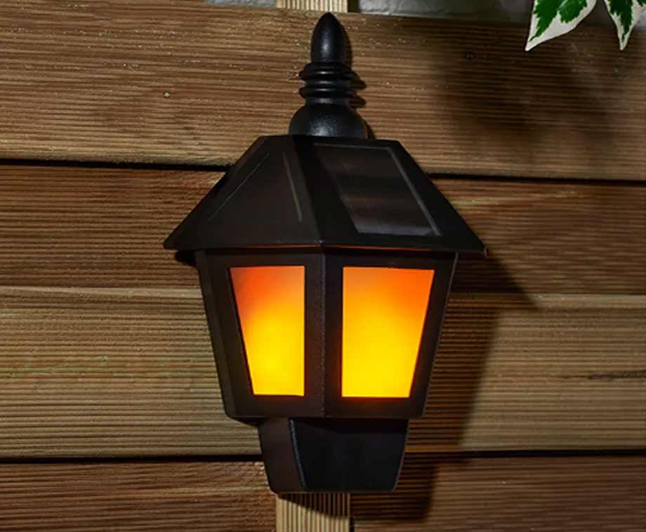 Solar Lamp Klassiek Met Vlameffect Aanbieding ⏰ | VoordeelVa