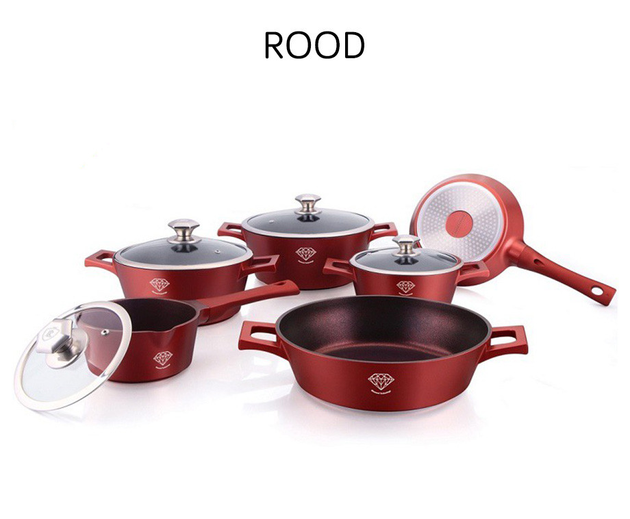 10-Delige Royalty Line Diamond Pannenset Aanbieding ⏰ | Voor