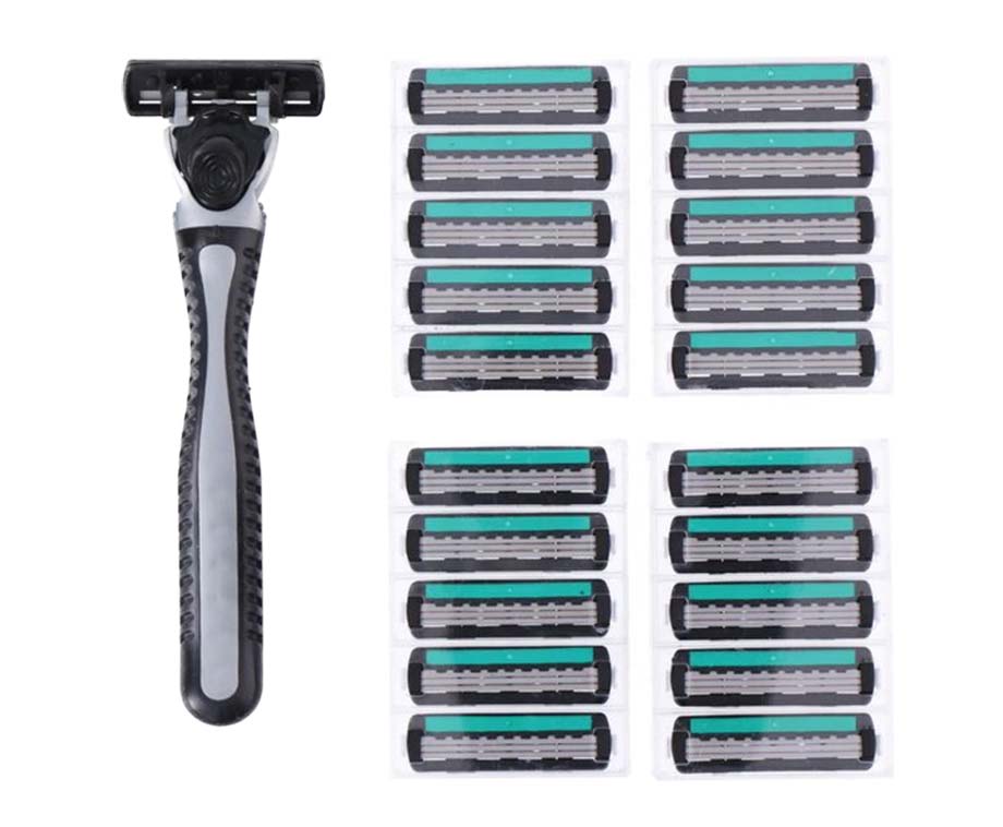 21-Pack Scheermesjes Met 3 Blades Heren - Inclusief Houder ...