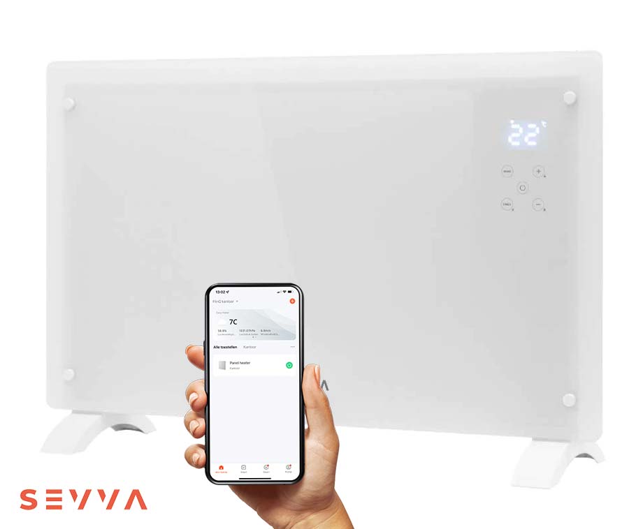 SEVVA® Slimme Paneel Verwarming 23 2000W Wit Aanbieding ⏰