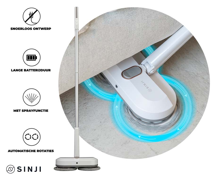 Sinji Elektrische Dweil - Maakt Schoonmaken Eenvoudiger ...
