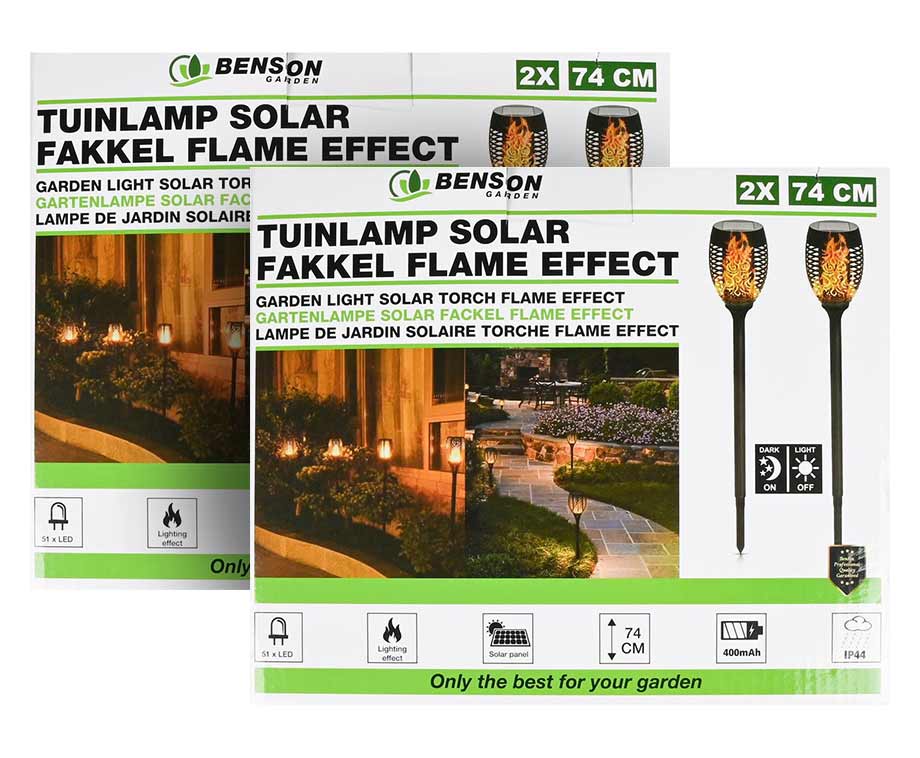 Tuinlamp Solar Fakkel XL Met Vlameffect Aanbieding ⏰ | Voord