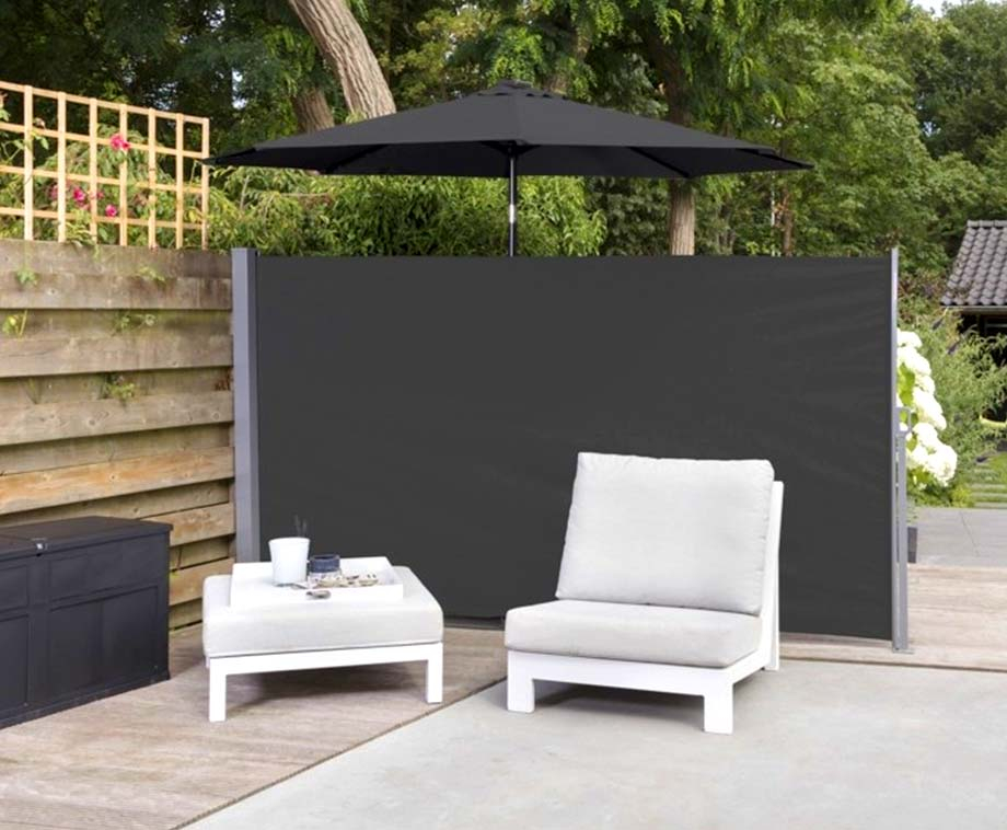 Luxe Uitschuifbaar Windscherm Zwart - Minder Wind En Meer Privacy ...