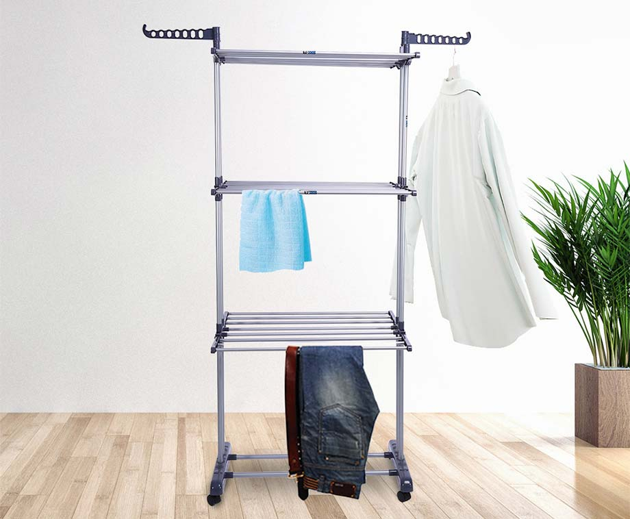 XL Inklapbaar Wasrek - Met Wieltjes, Eenvoudig Op Te Bergen ...